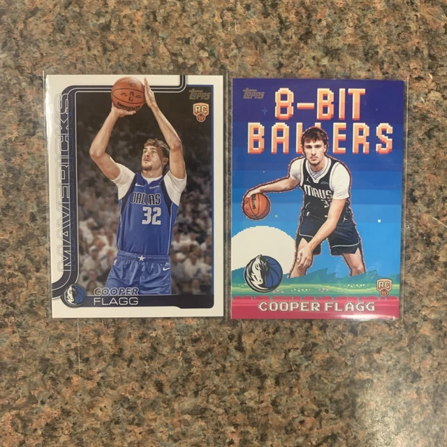 2025-26 TOPPS BASKETBALL - Cooper Flagg 2 Card Rookie Card Lot Dallas ...