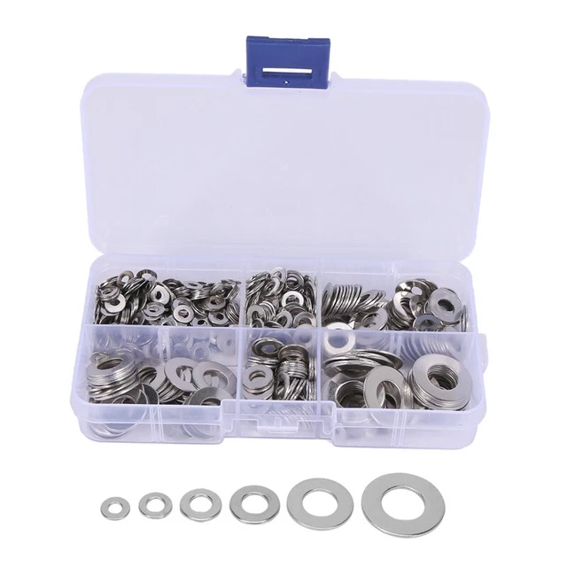 660 PCS/SET M3 M4 M5 M6 M8 M10 Washer Spacers Stainless Steel Flat Washer9142 EUR 14,46 ...