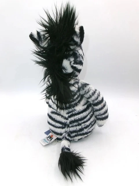 RETIRED JELLYCAT BASHFUL Zebra Plush Soft Toy Black White Striped #8 £4 ...