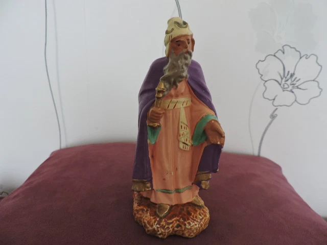 ANCIEN SANTON Devineau Roi Mage Gaspard 15 cm T 5/6 crèche Décoration ...