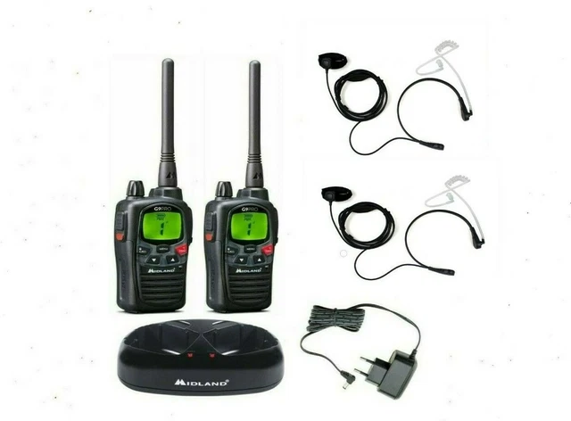 COUPLE EN TALKIE-WALKIE Midland G9 PRO 30KM+Chargeur Double ...