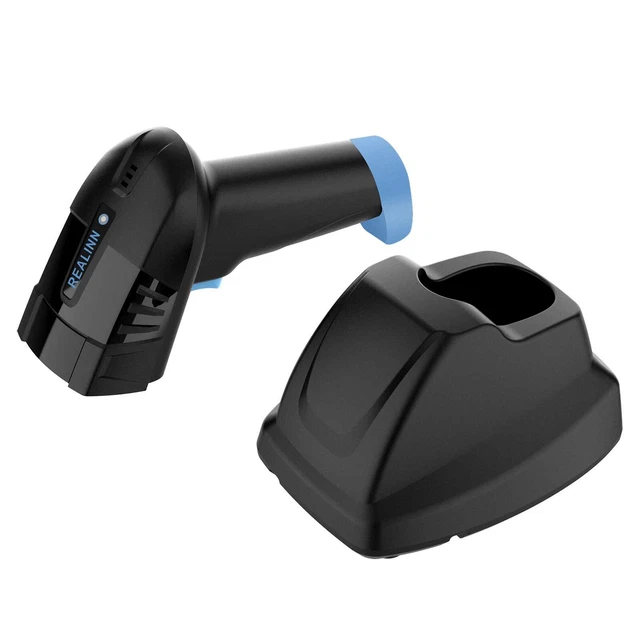 CORDLESS BARCODE SCANNER 2D QR Code Bar Code Reader with USB Cradle ...