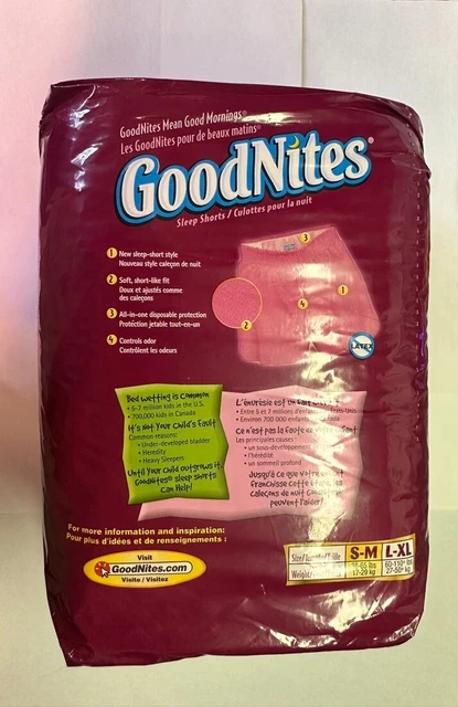 VINTAGE GOODNITES SLEEP Shorts Girls Size Small/Medium $12.82 - PicClick CA