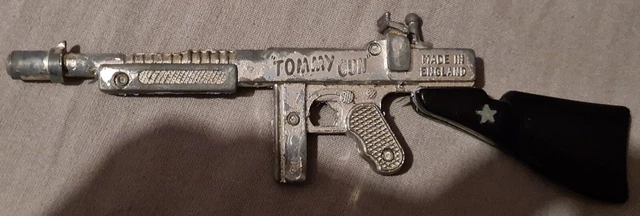 VINTAGE LONE STAR Tommy Thompson cap gun 16cm toy die cast metal made ...
