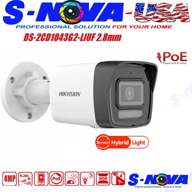 HIKVISION 4MP SMART-HYBRID-LIGHT MIC PoE IP Camera DS-2CD1043G2-LIU 2 ... HIKVISION 4MP SMART-HYBRID-LIGHT MIC PoE IP Camera DS-2CD1043G2-LIU 2 ...