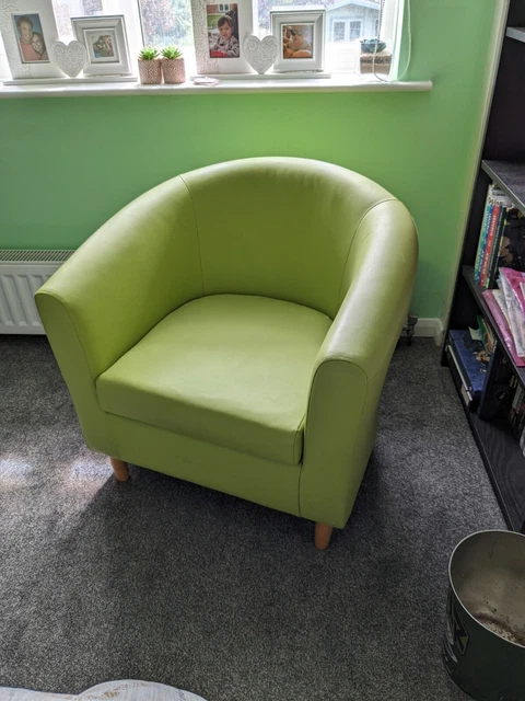 PVC/VINYL/FAUX LEATHER MINT Green Tub Chair £10.00 - PicClick UK