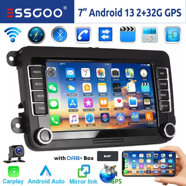 DAB+ ANDROID 13 Carplay Autoradio GPS Navi Für VW GOLF 5 6 Touran Passat Tiguan EUR 139,99 ...