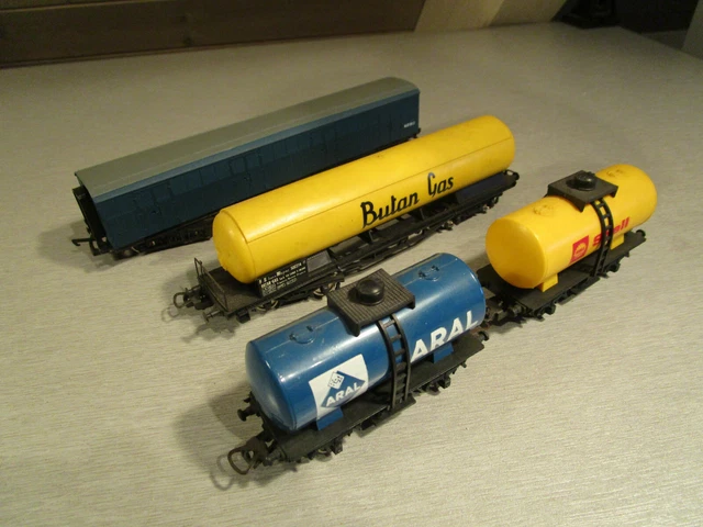 4X LIMA GÜTERWAGEN Kesselwagen Aral Shell Butan Gas H0 EUR 12,20 ...