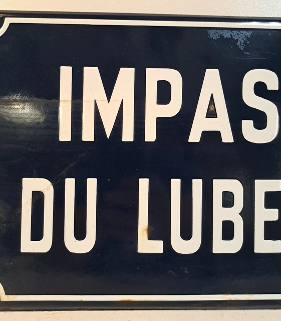 TÔLE ÉMAILLÉE PLAQUE De Rue Ancienne Impasse du Luberon décoration ...