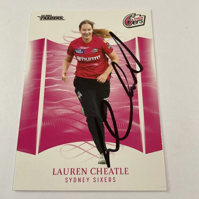 LAUREN CHEATLE SIGNED 2023 Sydney Sixers WBBL Cricket Card $3.09 ...