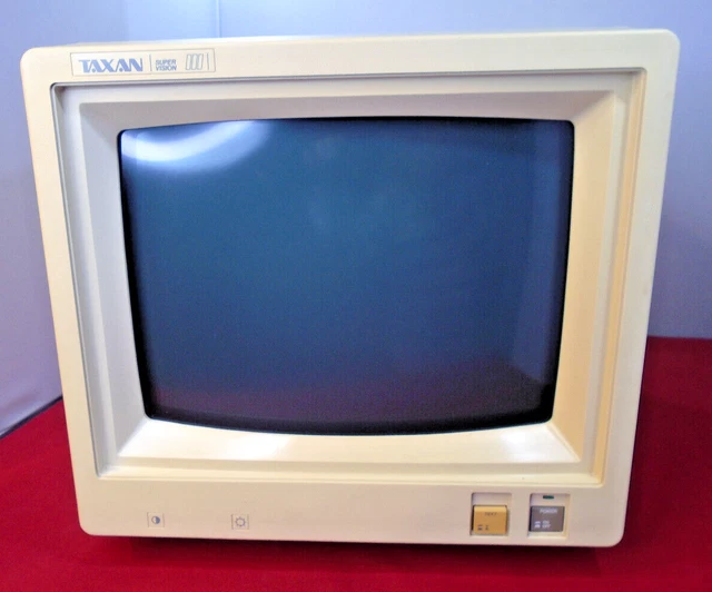 TAXAN SUPER VISION 3 620B 12" RGB 15KHz Colour CRT Monitor inc.cable ...