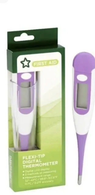 SUPERDRUG DIGITAL THERMOMETER Flexi-tip NEW LCD Display Fever £8.95 ...