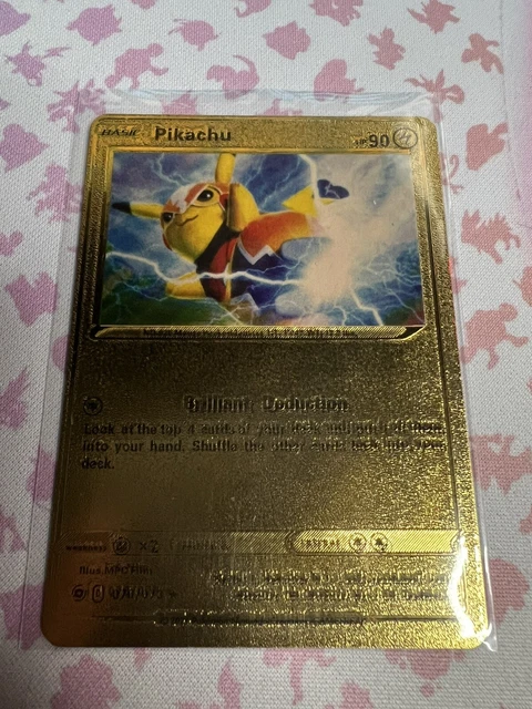 CARTA POKÈMON FAN-ART: Pikachu [Basic] - GOLD CARD EUR 10,00 - PicClick IT