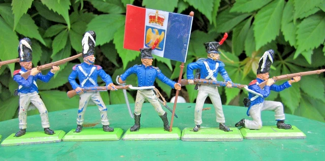 BRITAINS DEETAIL NAPOLEONIC Waterloo French Infantry - Full set of 6. £ ...