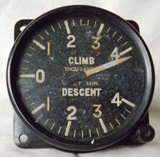 RARE WW2 RAF Aircraft Rate of Climb Indicator Mk1C(P) 6A/2171 dated ...