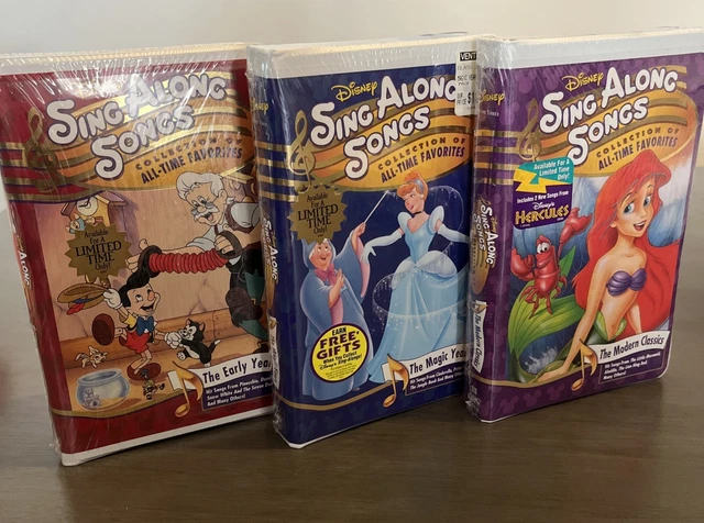 DISNEY SING ALONG Songs: Collection of All-Time Favorites VHS Vol 1-3 ...