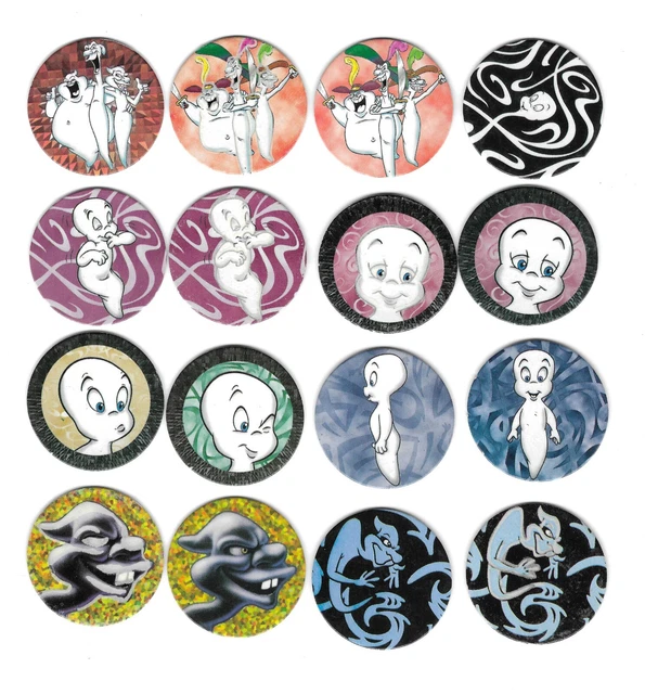 LOT DE POG'S Casper du N° 81 au N° 99 classique et fluo 1995 EUR 10,00 ...