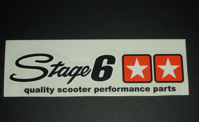 STAGE 6 AUFKLEBER Sticker Schriftzug Roller Tuning Decal Bapperl Logo ...