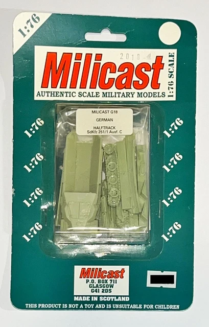 MILICAST G18 HALFTRACK Sd. Kfz.251/1 Ausf. C [2], Resin-Modell, 1:76 ...