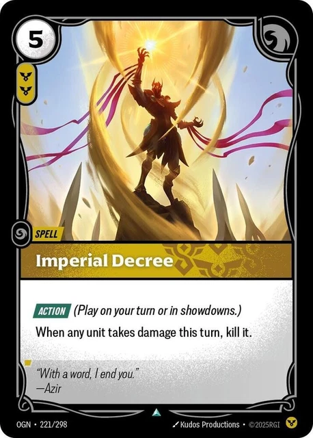 IMPERIAL DECREE - Foil - Riftbound - Origins $14.99 - PicClick CA