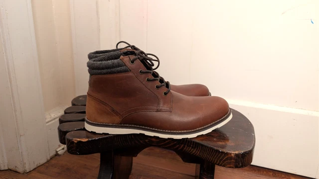 CREVO JAVIAR BOOTS -Chestnut Brown-Leather Lace Up Boots-Men's Size 13 ...