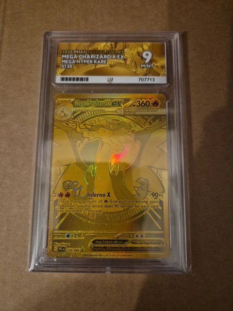 POKÉMON TCG MEGA Charizard X EX Mega Hyper Rare 130/094 ACE 9 £286.70 ...