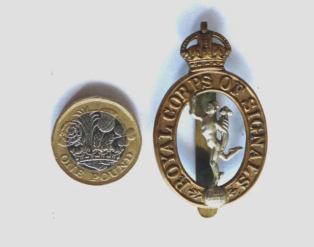 ROYAL CORPS OF Signals, King's Crown WW2 Cap Badge, Original. £8.00 ...
