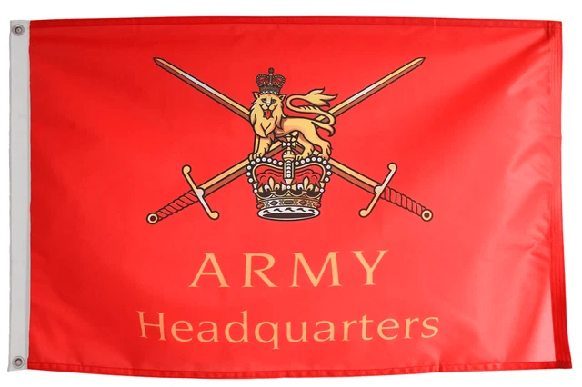 BRITISH ARMY HEADQUARTERS Flag with Eyelets - MOD LICENSED - Made in UK ...