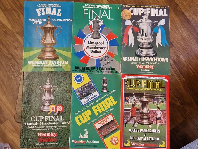 6 X FA Cup Final Programmes From 1970's And 1980's. See Description £19 ...