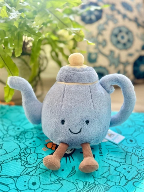 JELLYCAT AMUSEABLES VICKY Teapot Plush Toy NEW with Tags & Dust Bag £26 ...