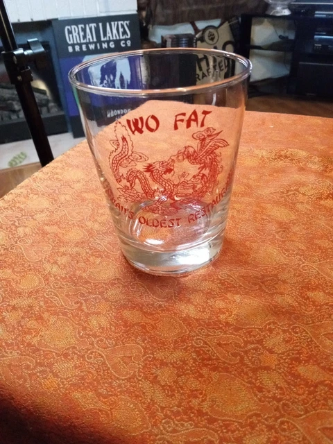 WO FAT HAWAII'S Oldest Restaurant Glass £5.63 - PicClick UK