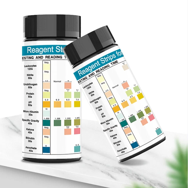100 STRIPS URINALYSIS Reagent Strips 10 Parameters Urine Urinalysis ...