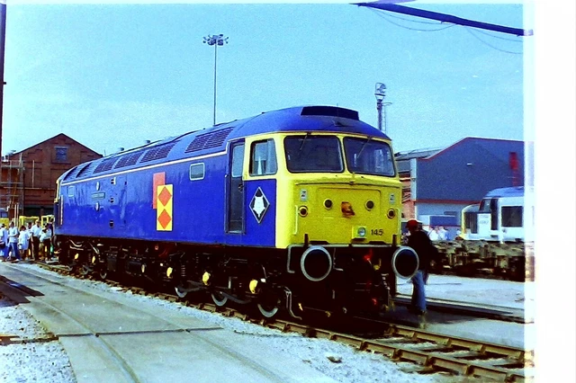 35MM RAILWAY COLOUR Negative Class 47 145 in Crewe Works £1.95 ...