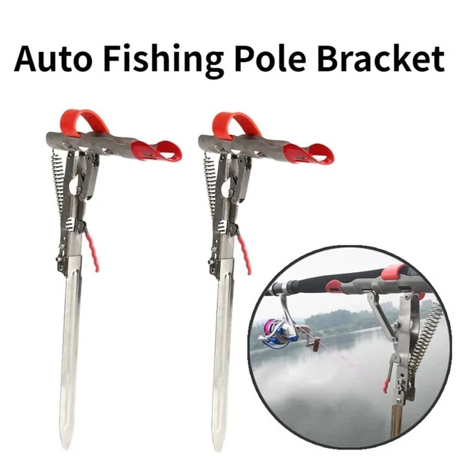 TACKLE FISHING ROD Holder Automatic Fishing Rod Bracket Fishing Pole ...