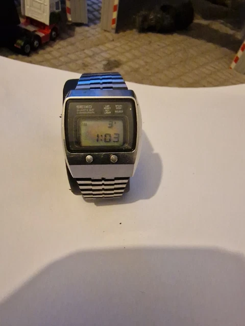 SEIKO 0634-5019 QUARTZ LC Digital Chronograph - Vintage Watch Spares Or ...