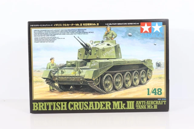 TAMIYA 32546 1:48 Scale British Crusader MkIII Anti Aircraft Tank ...