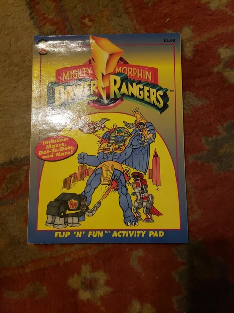 1994 VTG MIGHTY Morphin Power Rangers Flip 'N' Fun Activity Pad ...