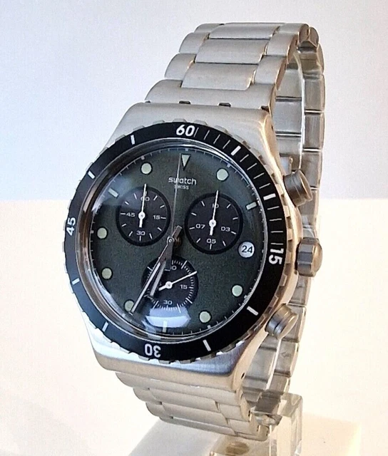 OROLOGIO SWATCH CHRONO Irony BACK IN KHAKI YVS488G cronografo nuovo EUR ...