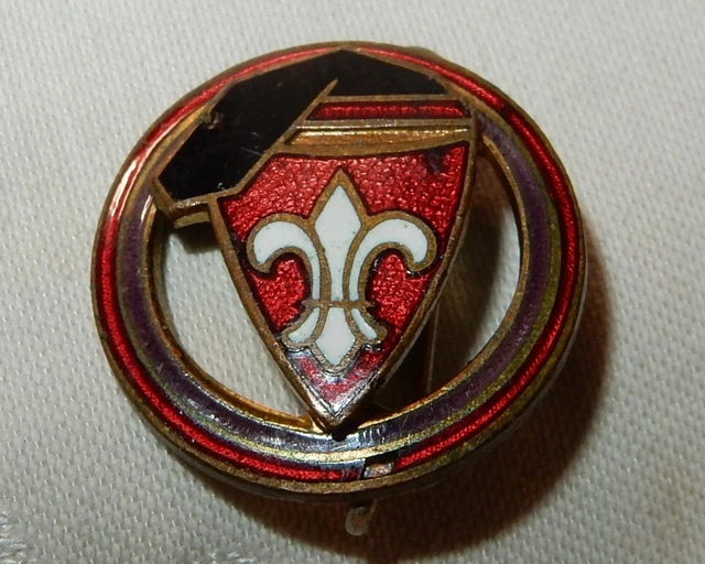 VINTAGE BOY SCOUTS FRENCH SCOUTS DE FRANCE CATHOLICS BADGE ENAMEL By ...