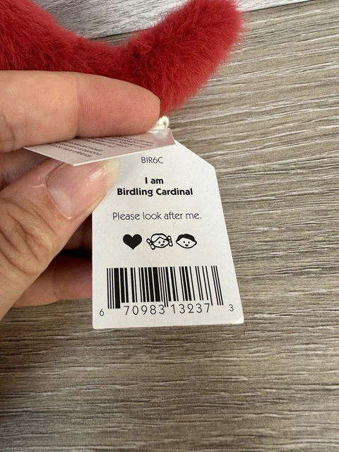JELLYCAT BIRDLING USA Exclusive Cardinal Red Very Rare With Paper Tags ...