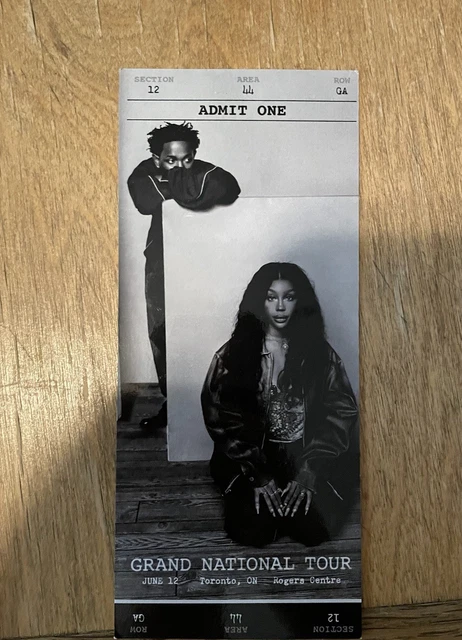 KENDRICK LAMAR / SZA Souvenir Ticket Toronto 2025 Tour GNX Rogers ...