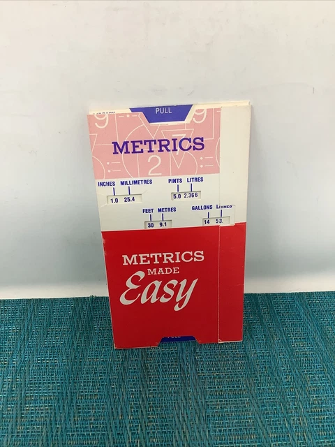 VINTAGE 1973 - Metrics Made Easy Pull Chart -The Standard Register ...