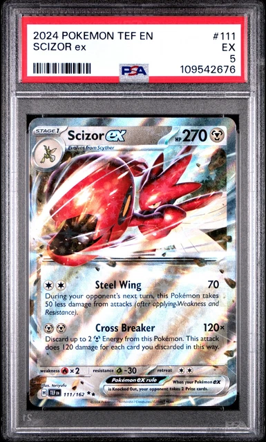 2024 POKEMON TEF En-Temporal Forces #111 Scizor Ex Psa 5 £11.15 ...