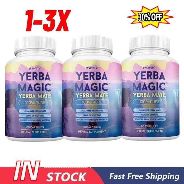 YERBA MAGIC YERBA Mate Capsules-Clean Energy, Brain Fog Buster&Gut ...