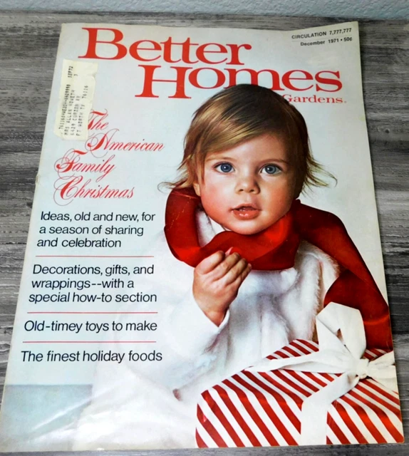 VINTAGE BETTER HOMES & Gardens Magazine December 1971 Christmas Edition ...