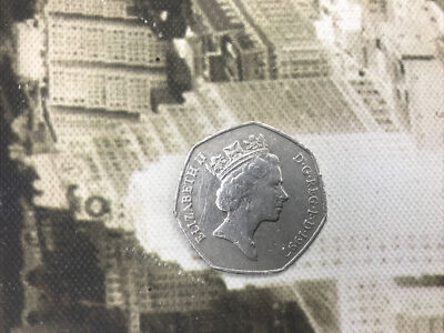 RARE 50P COIN (1997) with HRH Queen Elizabeth's 2nd Portrait on Coin ...