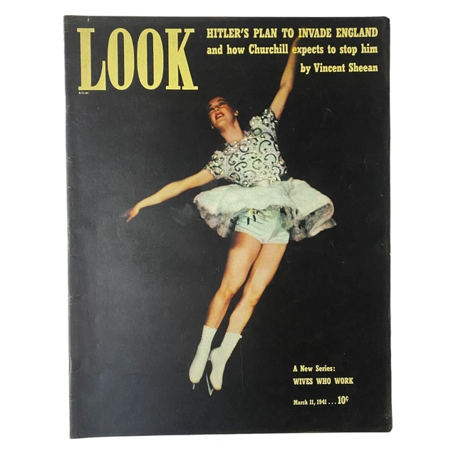 LOOK MAGAZINE MARCH 11, 1941 Dorothy Lewis in Ice Frolics No Label VG £ ...