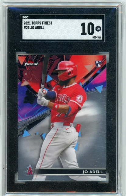 CARTA ROOKIE 2021 Topps Finest Jo Adell Angels #25 SGC 10 gemme come ...