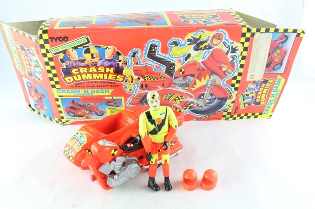 CRASH TEST DUMMIES Tyco Slick Spin Toy Dummy Pro-Tek Crash N Dash ...