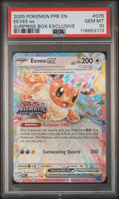 2025 POKEMON PRE En-Prismatic Evolutions Surprise Box Exclusive Eevee ...